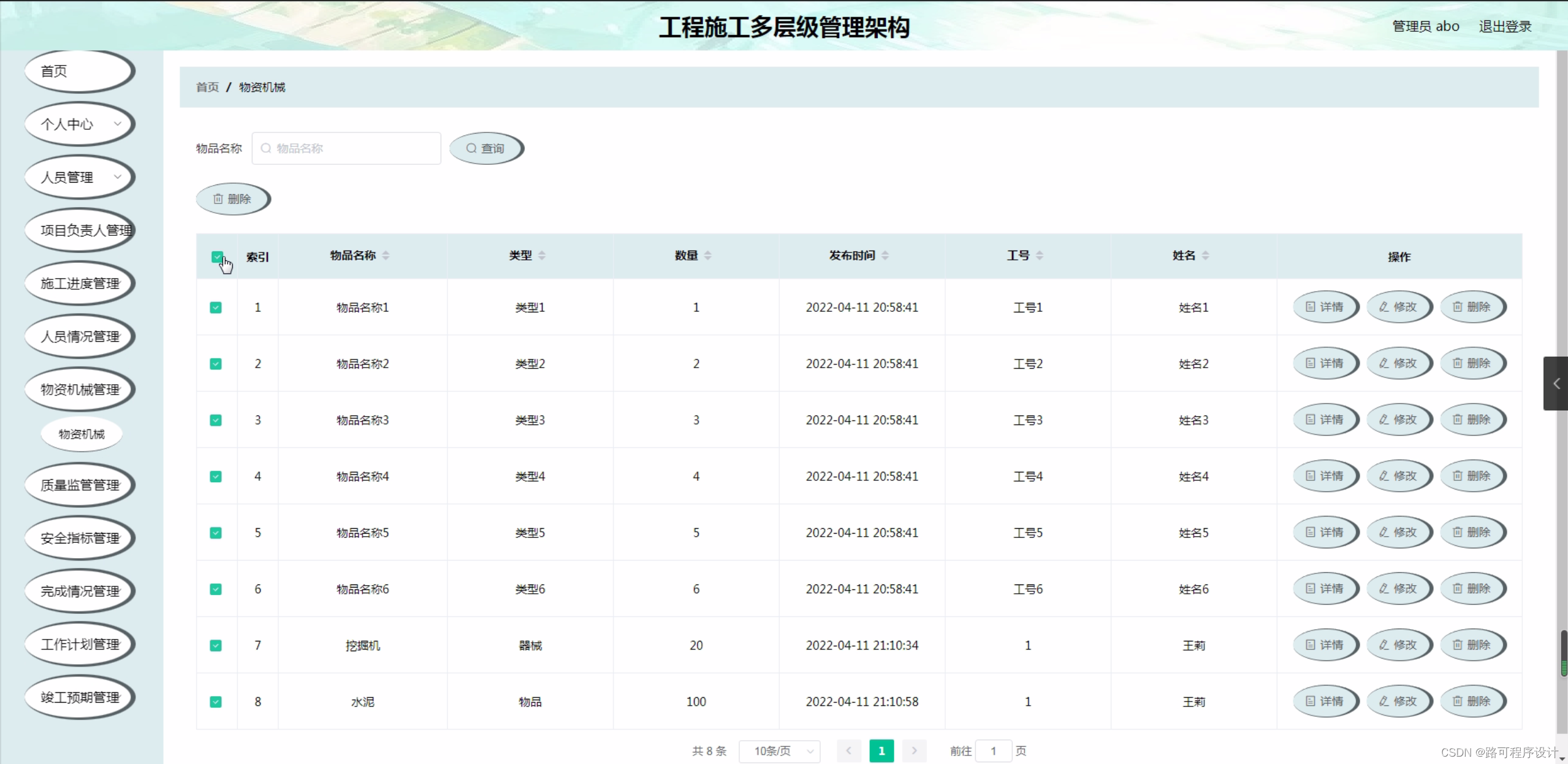 Java计算机毕业设计（附源码）多层级架构的工程项目安全监管系统的设计与实现（springbootmysqlmaven论文 Csdn博客 