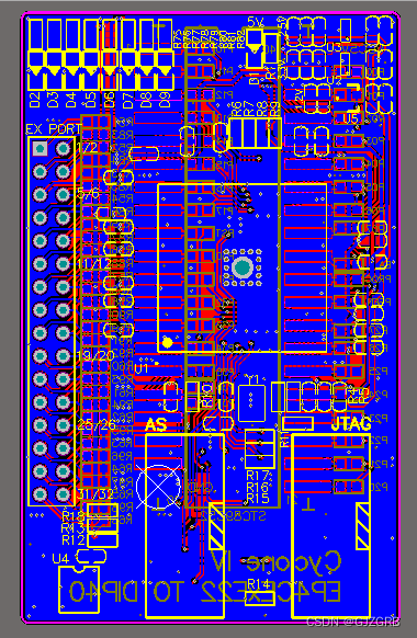 基于EP4CE6E22C8N+STC89C51最小系统评估开发板硬件（原理图+PCB）+Cyclone IV 系列FPGA集成封装库文件_cyclone4 pcb库文件-CSDN博客