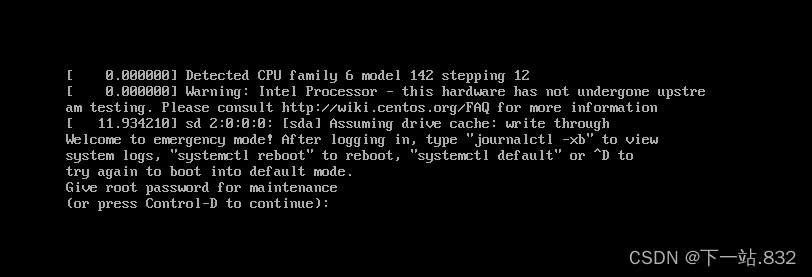启动虚拟机出现报错Warning: Intel Processor - this hardware has not undergone ...
