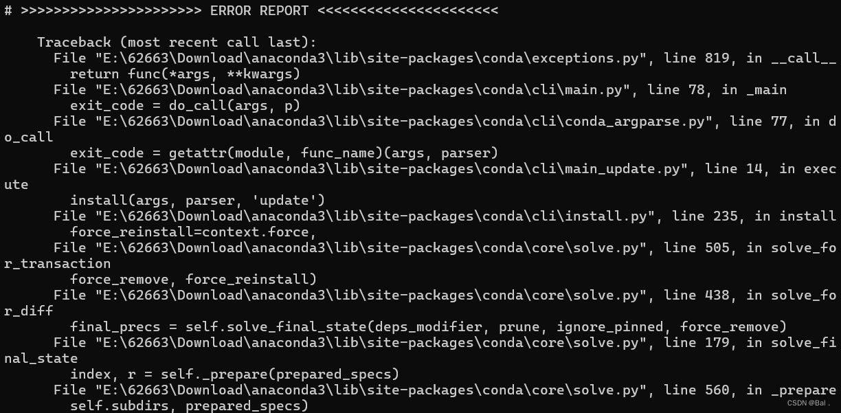 如果遇到Solving environment: failed CondaValueError: Malformed version string ‘~‘: invalid character ...