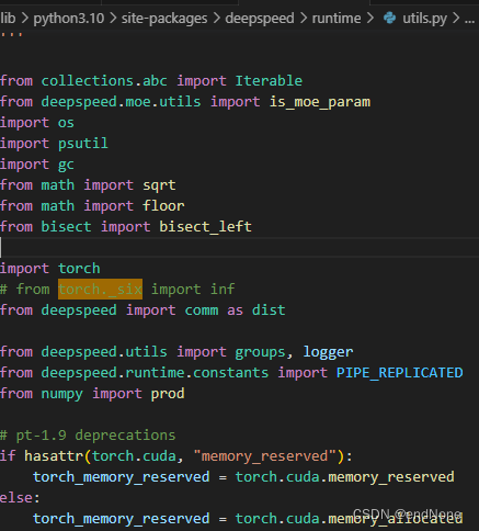 ModuleNotFoundError: No module named ‘torch._six‘问题解决_deepspeed windows 安装 modulenotfounderror ...
