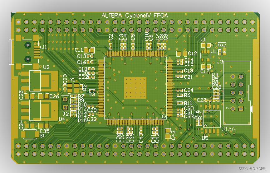 基于ep4ce10e22c8n设计cyclone4e 最小系统核心开发板板硬件(原理图pcb)工程文件,ad09设计的硬件工程文件ep4ce10e22c8n核心板资料 Csdn博客 0503