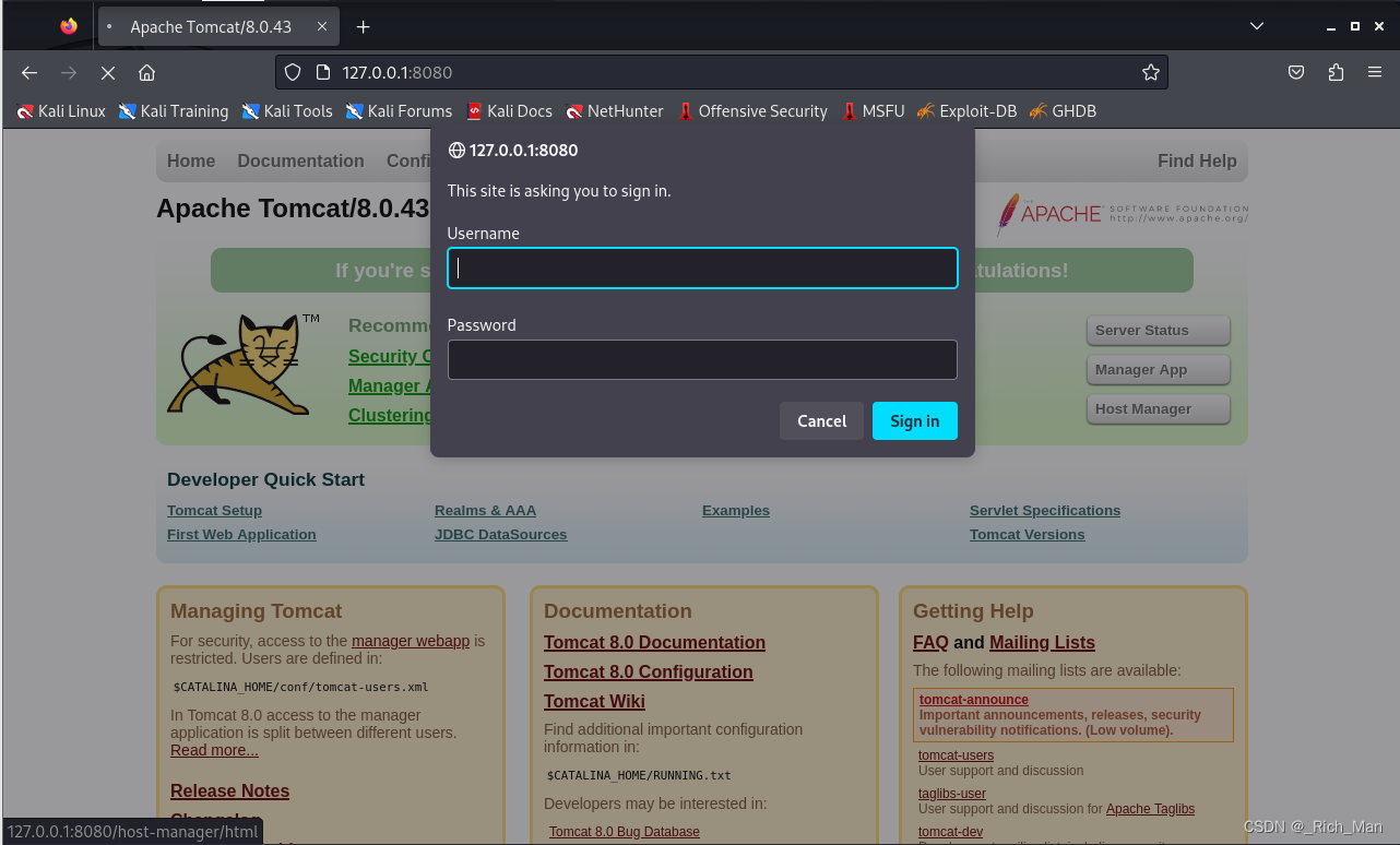 Tomcat弱口令后台部署war包getshell_tomcat部署war包getshell-CSDN博客