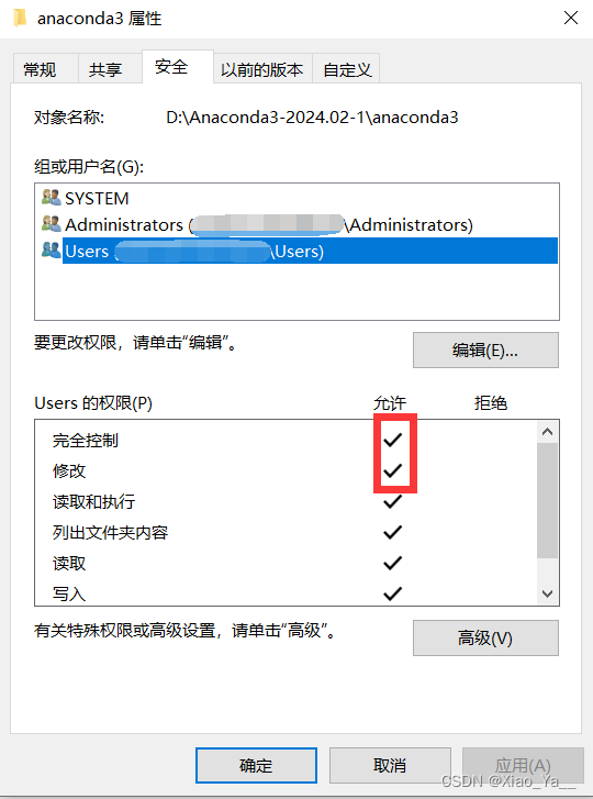 EnvironmentNotWritableError: The current user does not have write permissions to the target ...