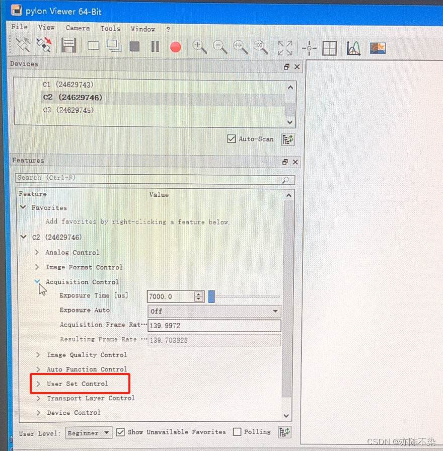 Basler连接相机、更改曝光度_巴斯勒相机参数设置-CSDN博客