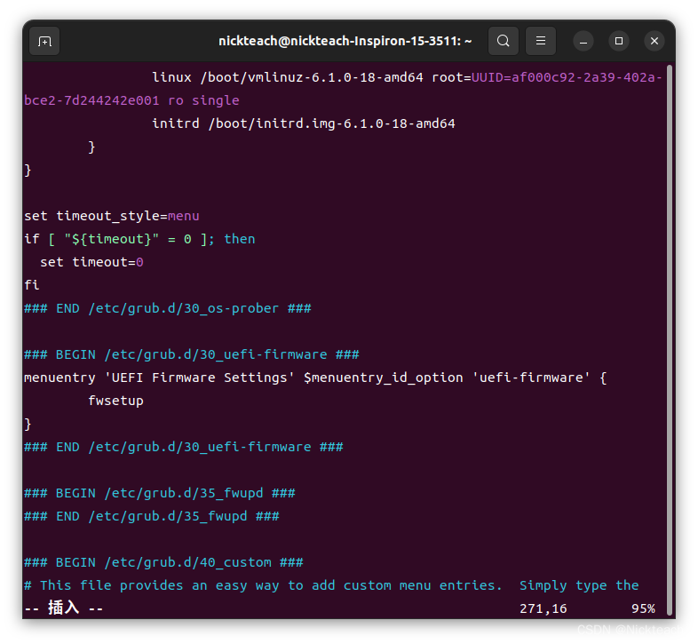 Ubuntu + Win11 双系统隐藏 GRUB 启动菜单_如果使用了其他引导,可以隐藏ubuntu的grub引导菜单:-CSDN博客