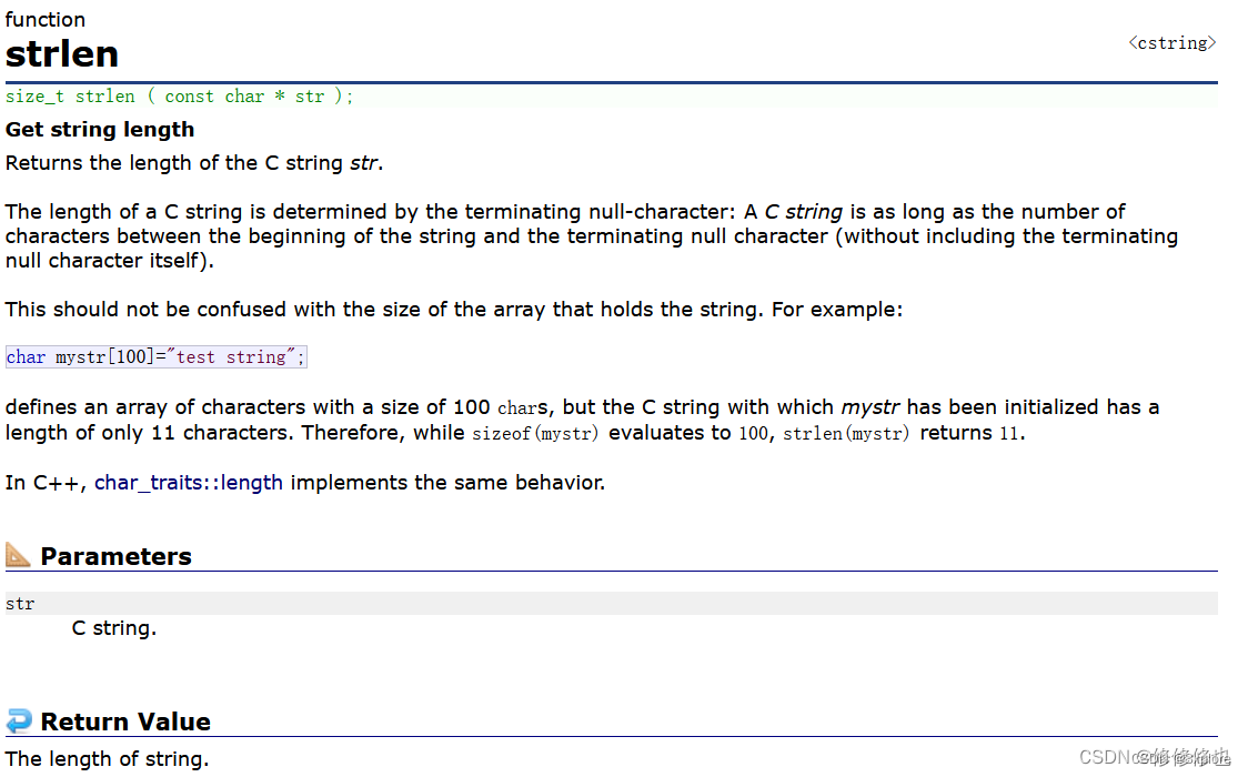 C语言中的strlen函数（利用来求字符串的长度）_c语言求字符串长度strlen-CSDN博客