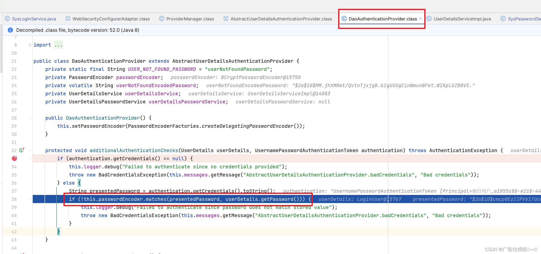 Spring Security报错：Bad credentials 若依微信小程序登录报错：（用户不存在/密码错误）_若依登录显示用户不存在-CSDN博客