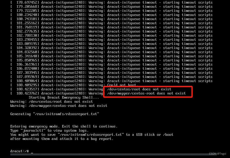 Centos： Dev Centos Root Does Not Exist 修改分区后无法启动操作系统 Dev Centos Root Does Not Exist Csdn博客