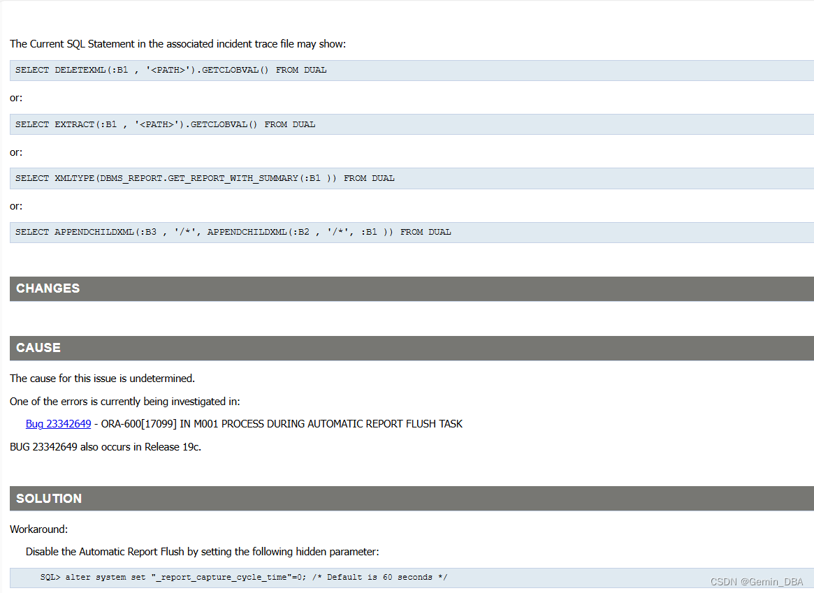 Oracle 12c Automatic Report 导致的ora 07445andora 12850 墨天轮