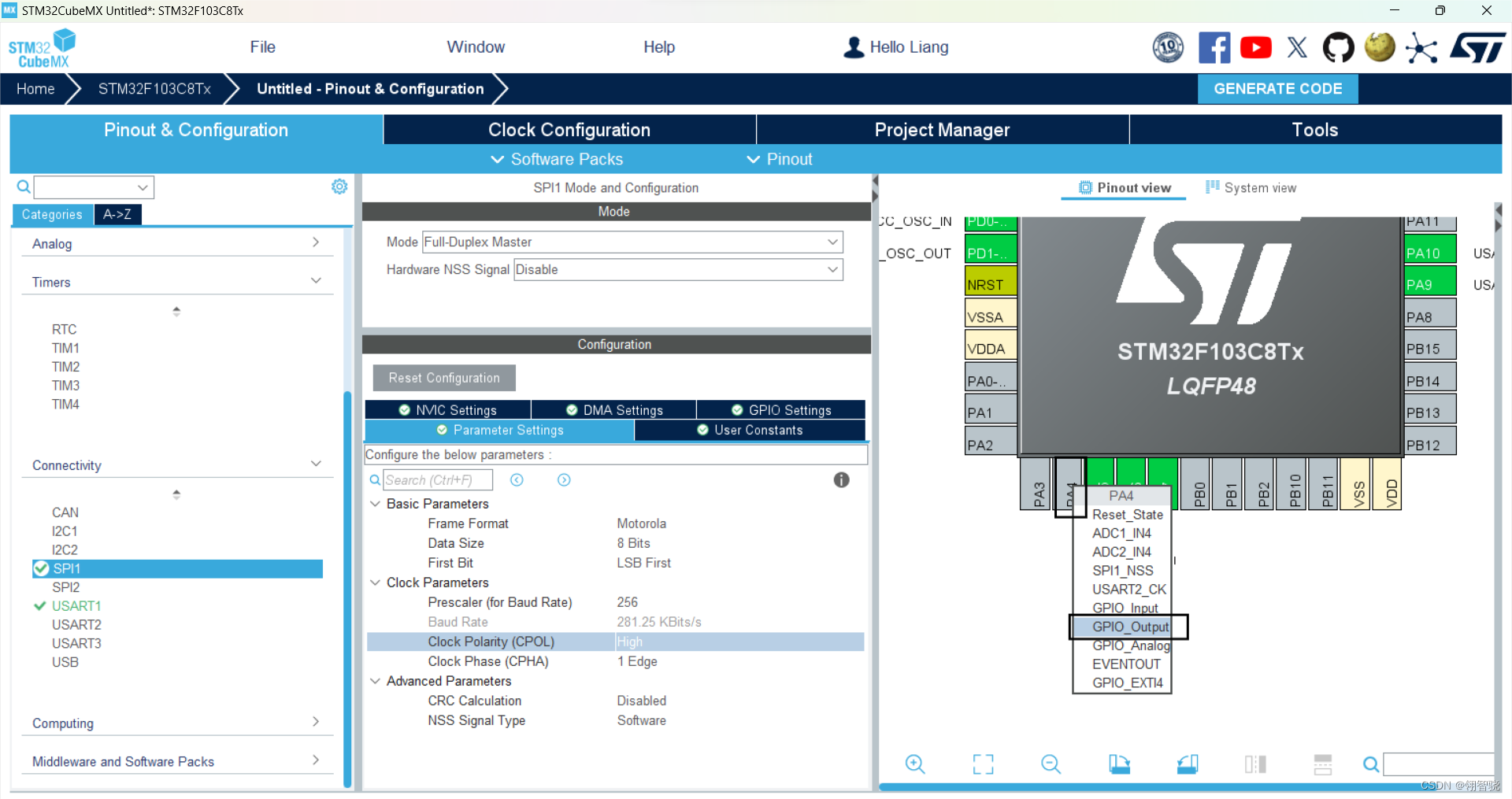 【STM32】SPI与PS2手柄解码（CUBEMX+HAL库）_stm32 spi hal ps2手柄-CSDN博客