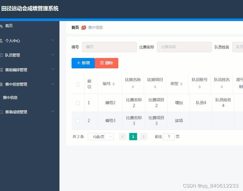 Thinkphpvue高校田径运动会成绩管理系统 4o4c3thinkphp校园竞赛管理系统 Csdn博客