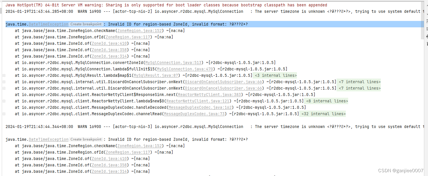 java.time.DateTimeException: Invalid ID for region-based ZoneId, invalid format: ?й???׼ʱ?-CSDN博客