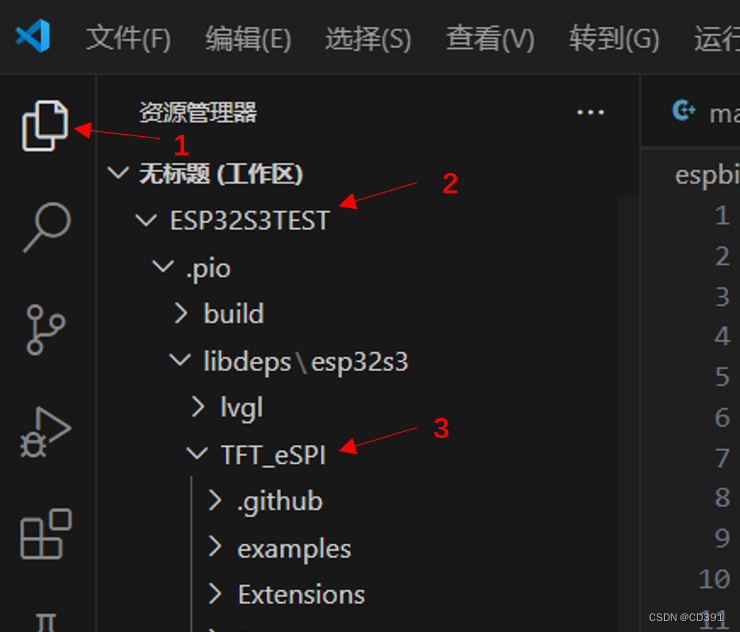esp32-s3+GC9A01基于vs code+PlatformIO+ardunio框架的TFT_eSPI库导入和配置_esp32s3 n16r8 platformio arduino设置 ...