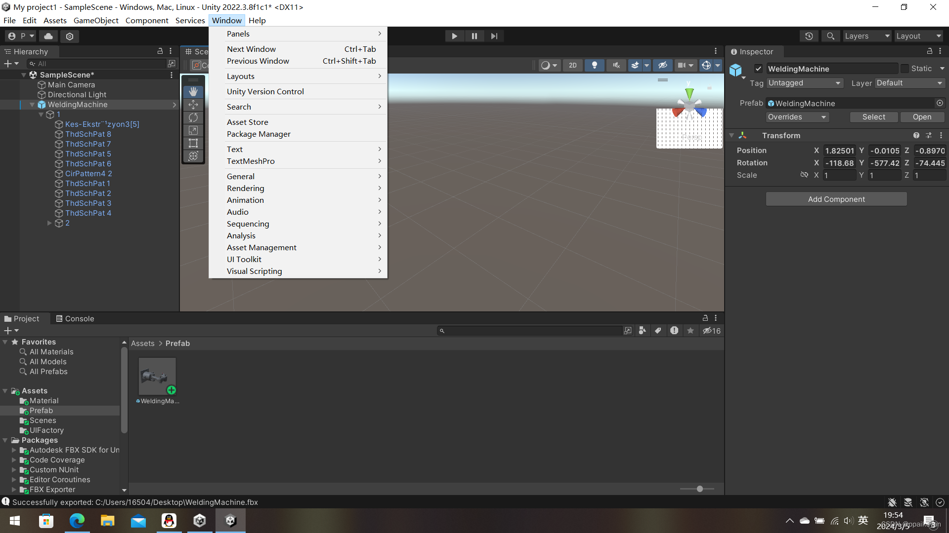 在unity中将prefab导出成fbx文件_prefab格式转fbx-CSDN博客