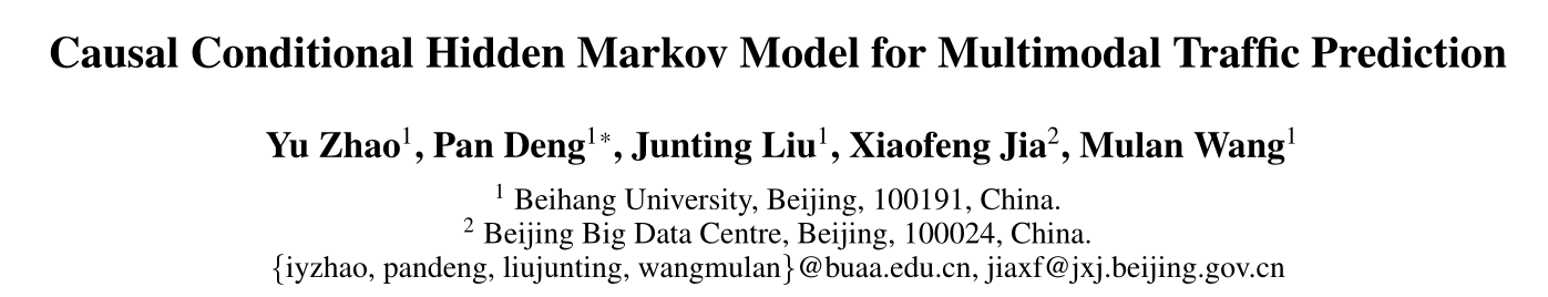 Causal Conditional Hidden Markov Model for Multimodal Traffic Prediction-CSDN博客