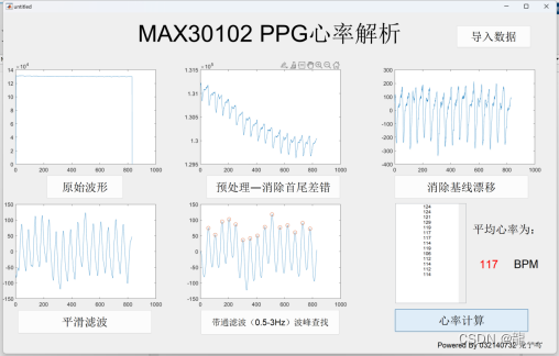 基于MATLAB GUI的PPG信号心率解析研究_matlab 提取ppg信号-CSDN博客