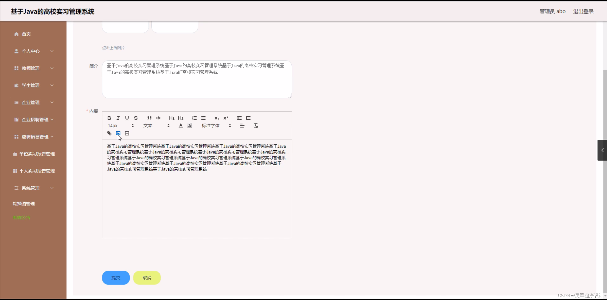 Java基于java的高校学生实习管理系统设计 源码 Mysql 文档 Java前后端实训项目附源码 Csdn博客