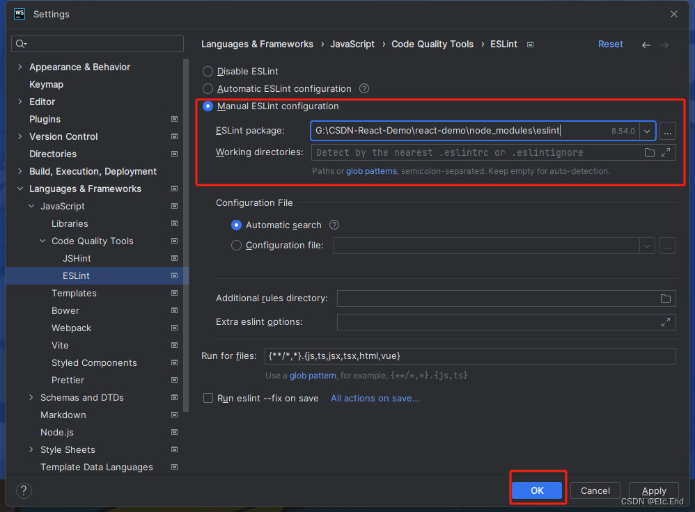 第二章 React项目配置ESlint和Prettier实现自动格式化代码以及统一代码风格_react 配置 prettier和eslint-CSDN博客