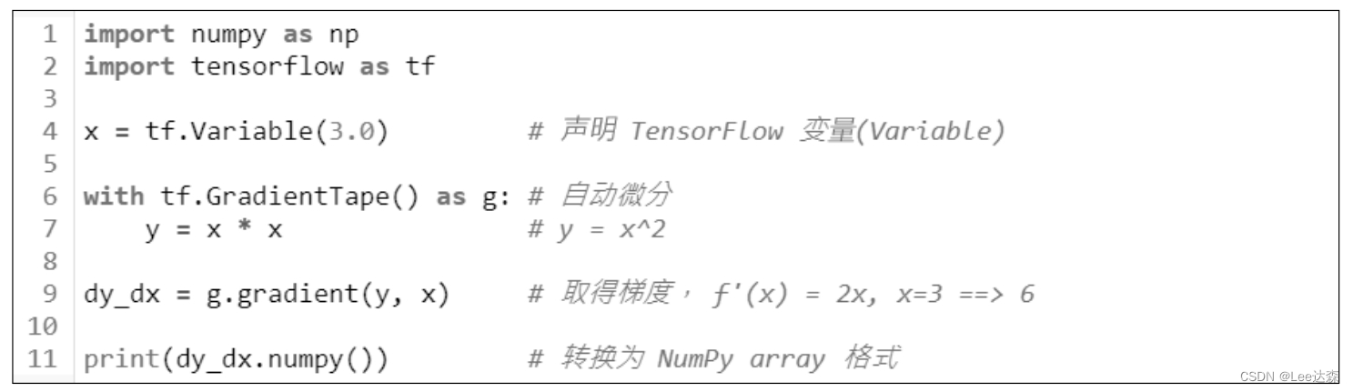 深度学习从入门到精通tensorflow案例演示:自动微分 Csdn博客