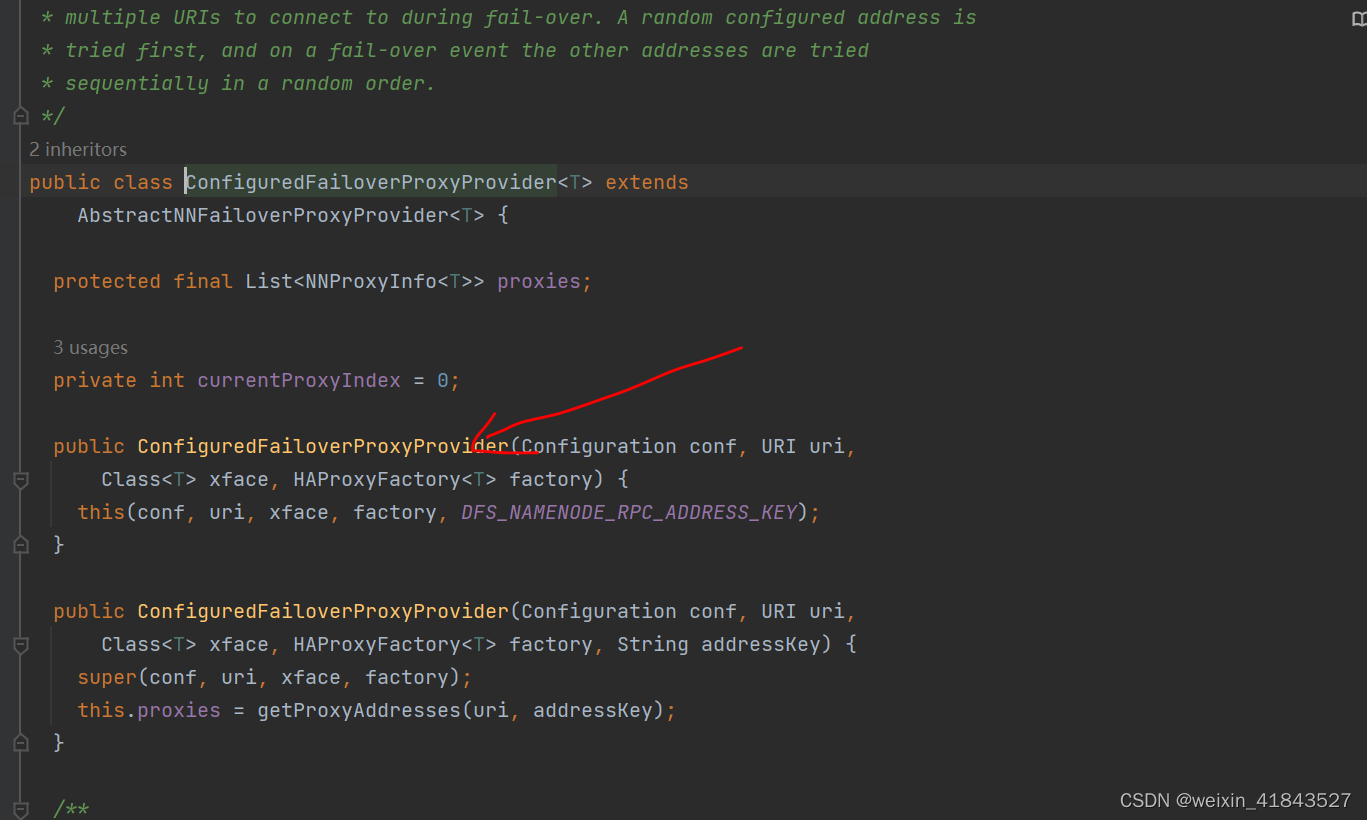 java.lang.NoSuchMethodException:ha.ConfiguredFailoverProxyProvider.＜init＞问题排查分析和解决_java.io ...