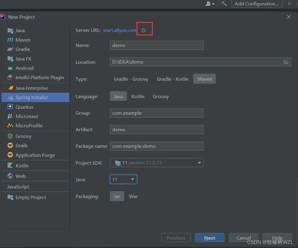 解决Spring Initializr只能创建为Java 17版本以上的问题,不能选择jdk11?_spring initializr项目创建无法修改jdk-CSDN博客