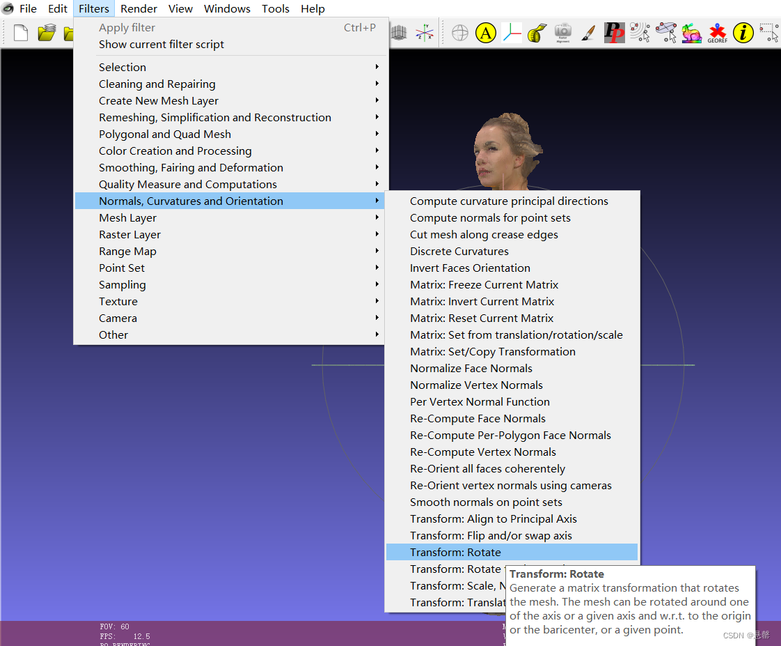 meshlab使用技巧_meshlab调整视角-CSDN博客