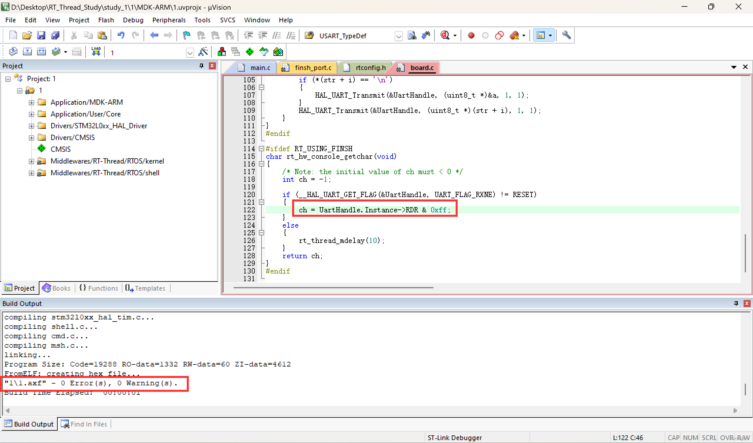 STM32CubeMX生成RT-Thread工程报错_error: expected ';' after top level declarator-CSDN博客