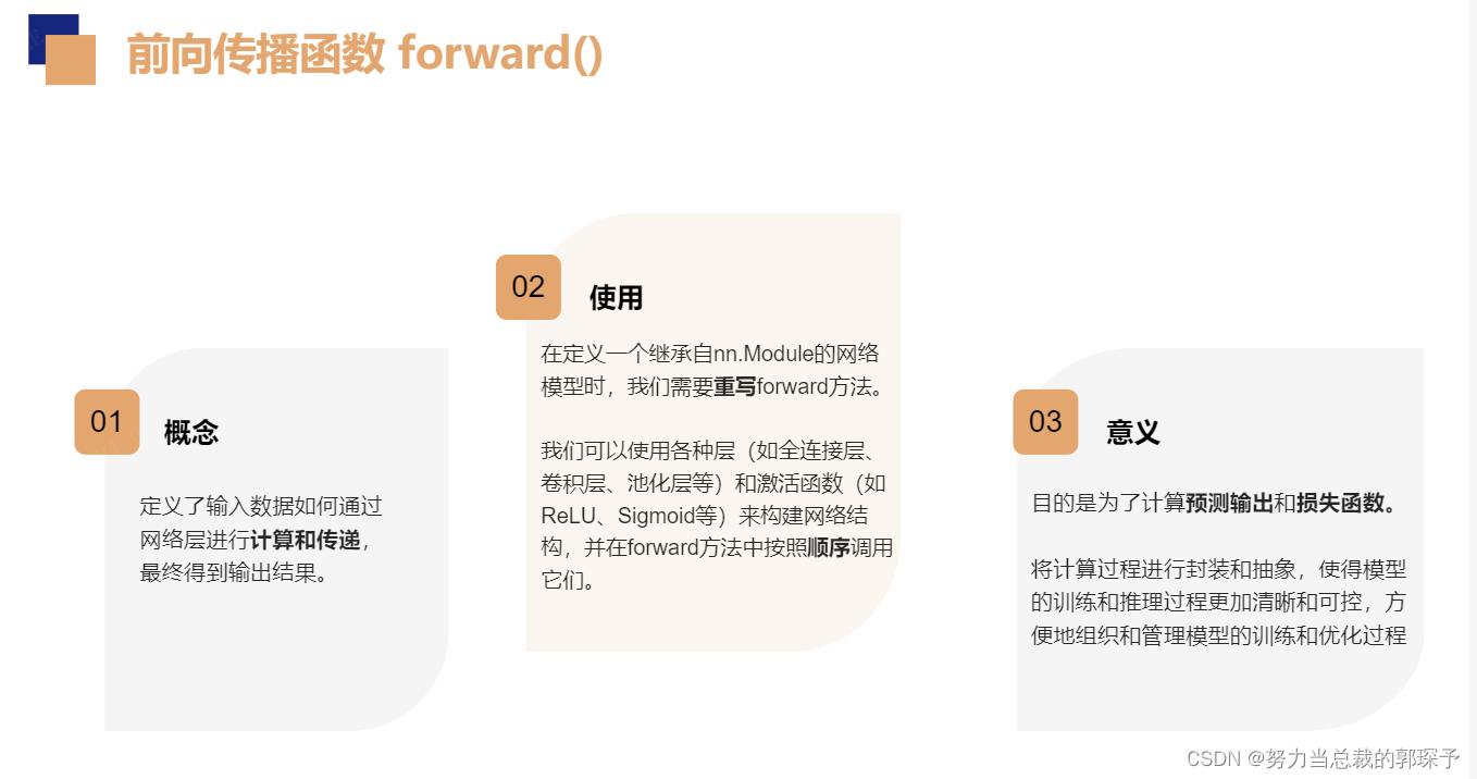 pytorch中的前向传播函数forward(self, x)_def forward(self, x):-CSDN博客