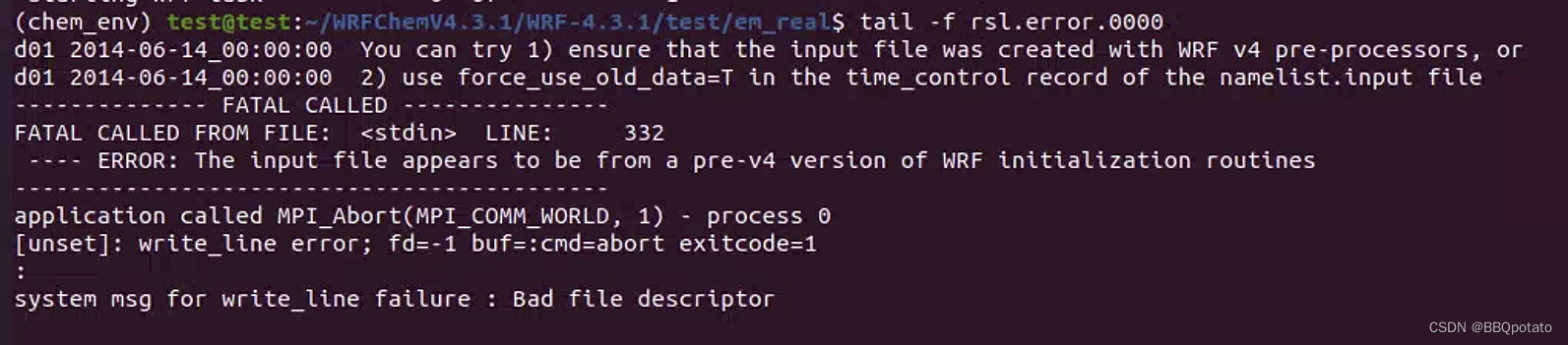 WRFChem运行过程中遇到的问题_attributeerror: netcdf: attribute not found-CSDN博客