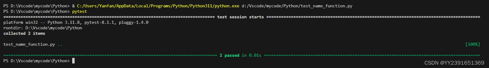 Vscode环境下的pytest基础测试_vscode pytest-CSDN博客