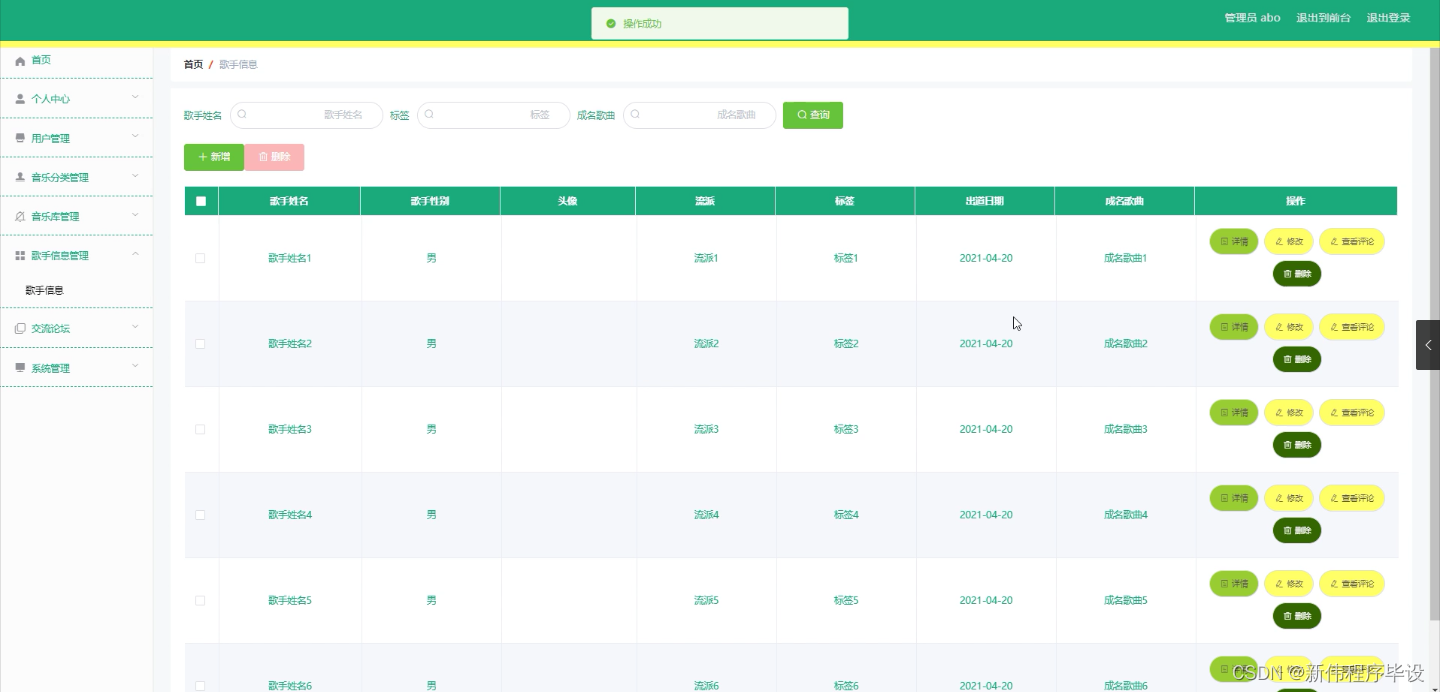 【附源码】java计算机毕业设计音乐网站(springbootmysql开题论文)基于java开发的毕业设计网站 Csdn博客