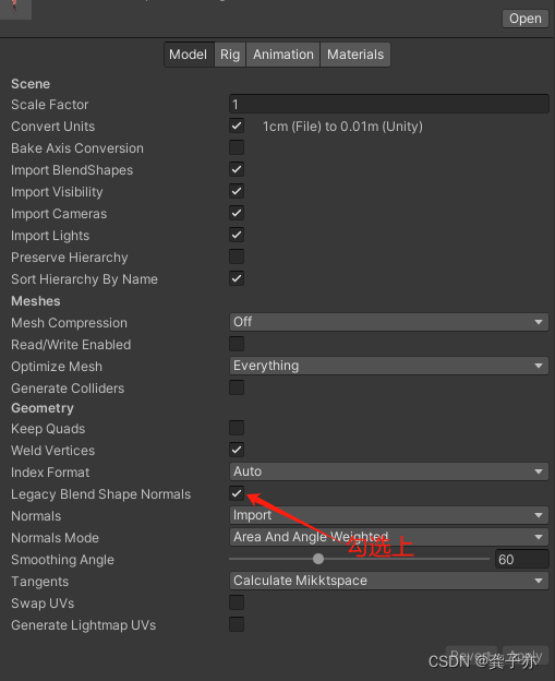 fbx模型导入Unity调整角色面部Blendshape出现黑斑问题解决_unity3d 数字人带blendshapes-CSDN博客