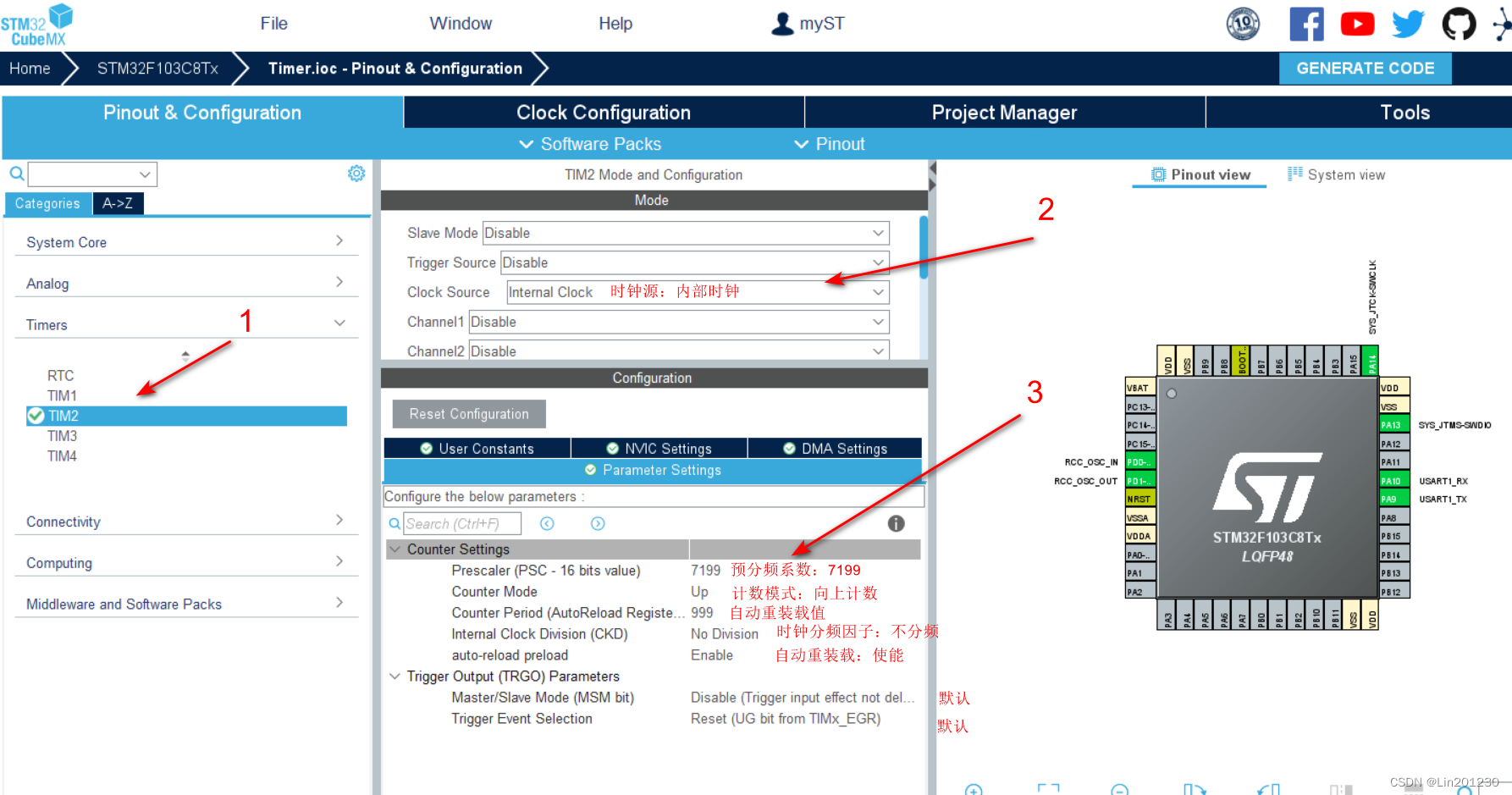 STM32 + CubeMX + Timer定时器 实现周期任务处理-CSDN博客