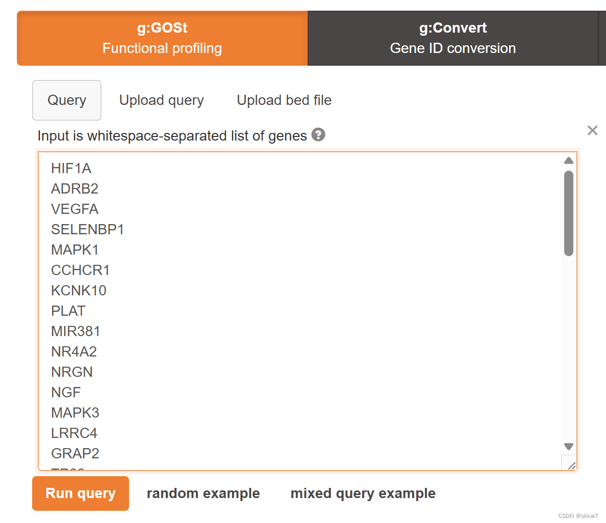富集分析 软件 g:Profiler 用法-CSDN博客