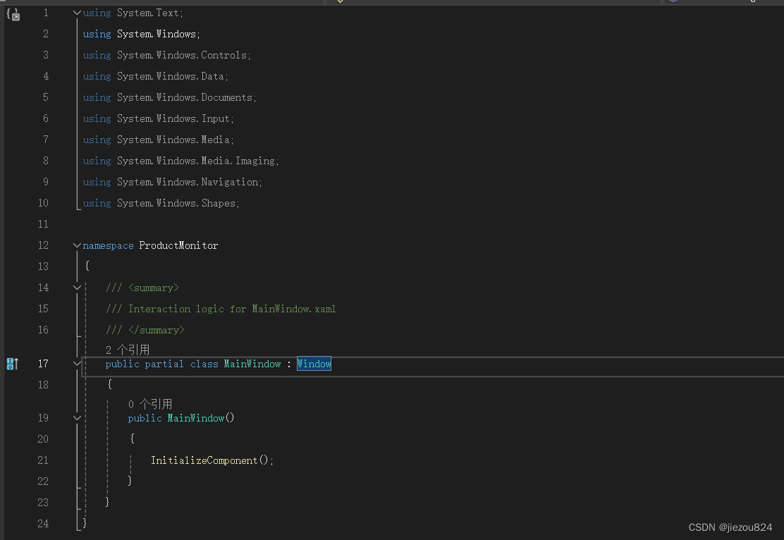 VS2022的代码折叠加减号不见了怎么办？如图_vs2022 17.9.2中的折叠器加号变成箭头-CSDN博客