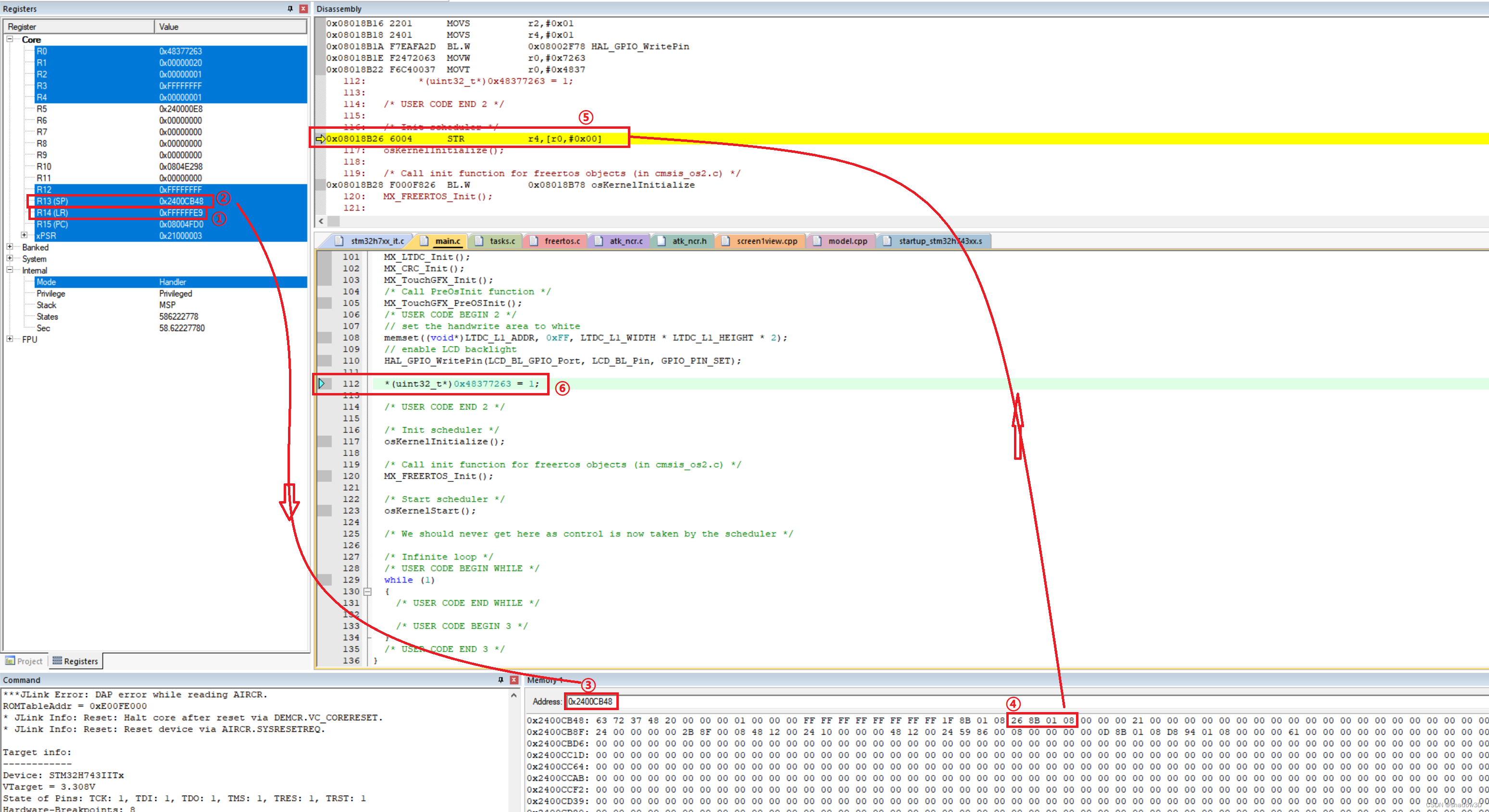 利用STM32的LR寄存器调试HardFault错误_lr = 0xfffffff1-CSDN博客