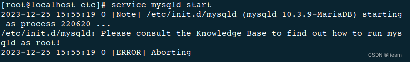 Linux下启动MySQL服务_please consult the knowledge base to find out how -CSDN博客