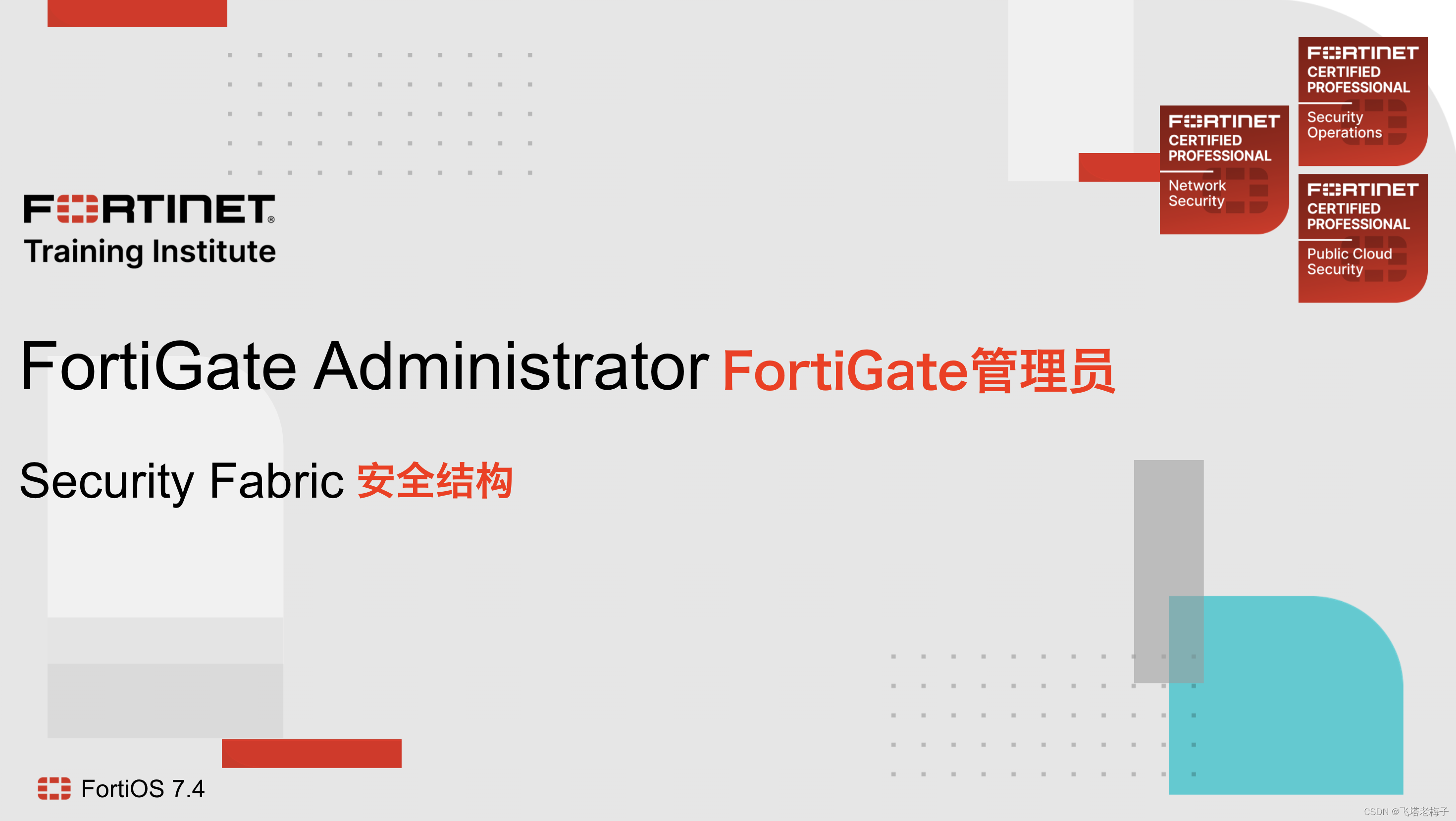 教程篇(7.4) 13. Security Fabric & FortiGate管理员 Fortinet网络安全专家 NSE4 ...