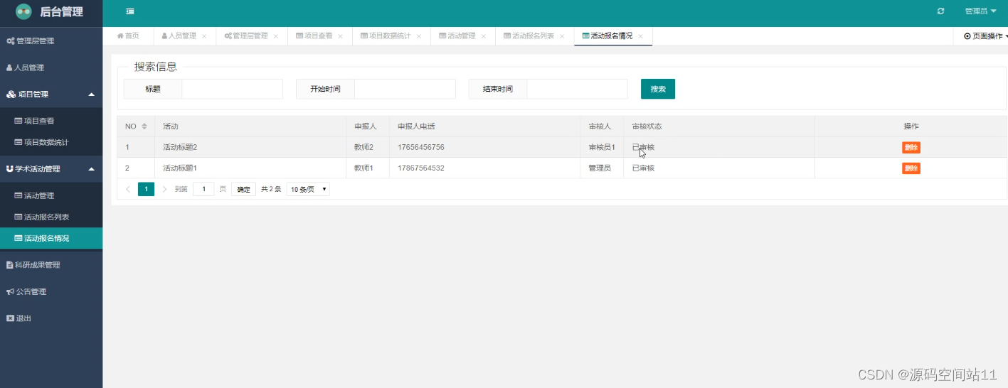 基于ssm的高校科研信息管理系统 Csdn博客 