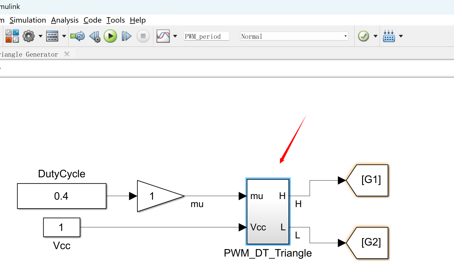 【死区的PWM互补信号】实现动态生成相位和频率的死区的PWM信号，其中包括高电平和低电平信号，以作为互补功率开关（如MOSFET、IGBT等）的输入研究（Simulink仿真实现 ...