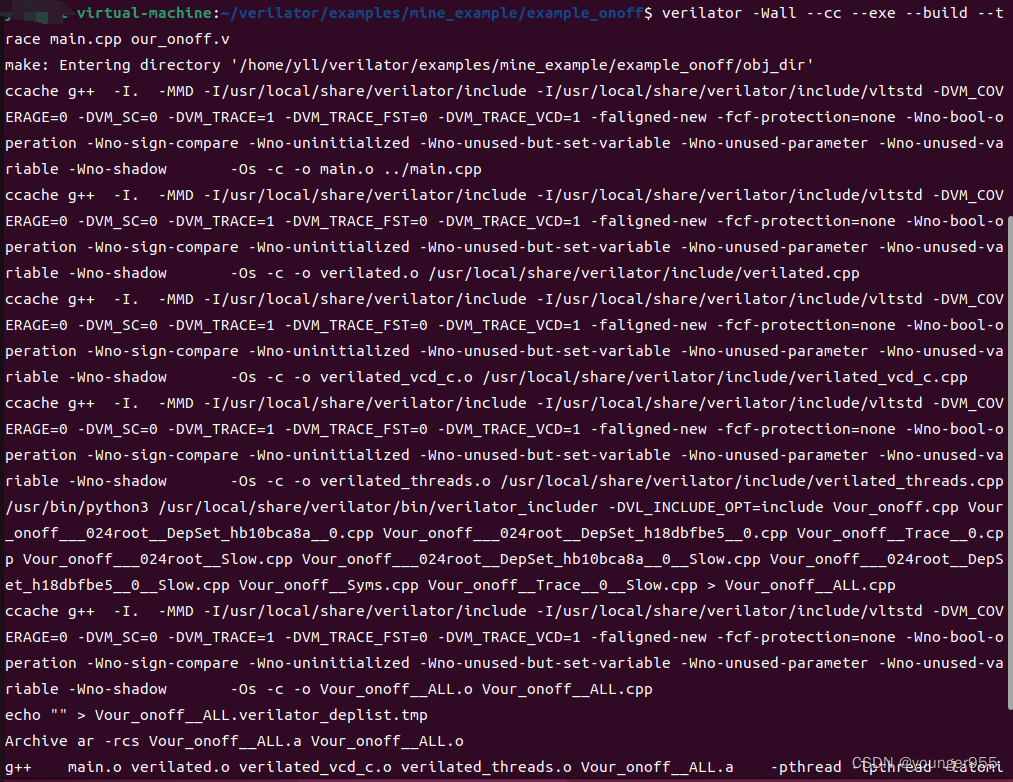 verilator error: ‘class Vour_onoff’ has no member named ‘trace’-CSDN博客