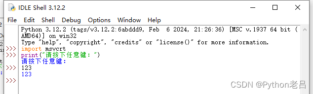 Python输入&等待用户输入详解——《跟老吕学Python编程》附录资料_python 等待输入-CSDN博客
