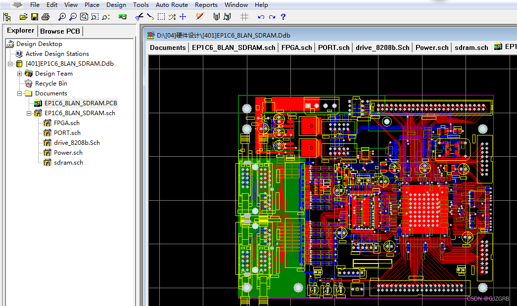 基于EP1C6 8LAN-SDRAM FPGA设计的8网口产品应用开发板硬件Protel99（原理图+PCB）文件_ep1c6 sdram-CSDN博客