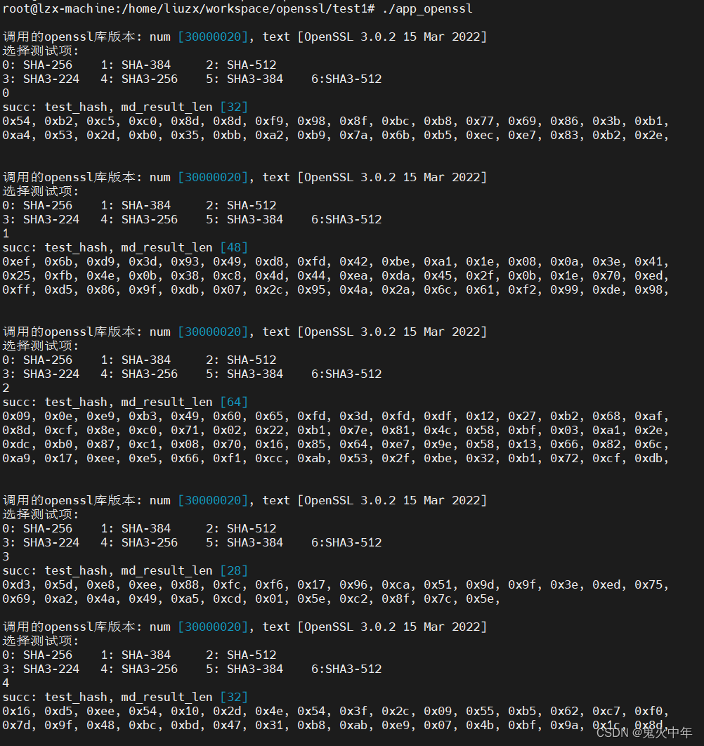 Linux C语言调用OpenSSL: 摘要算法（SHA-2和SHA-3）_openssl sha3-CSDN博客