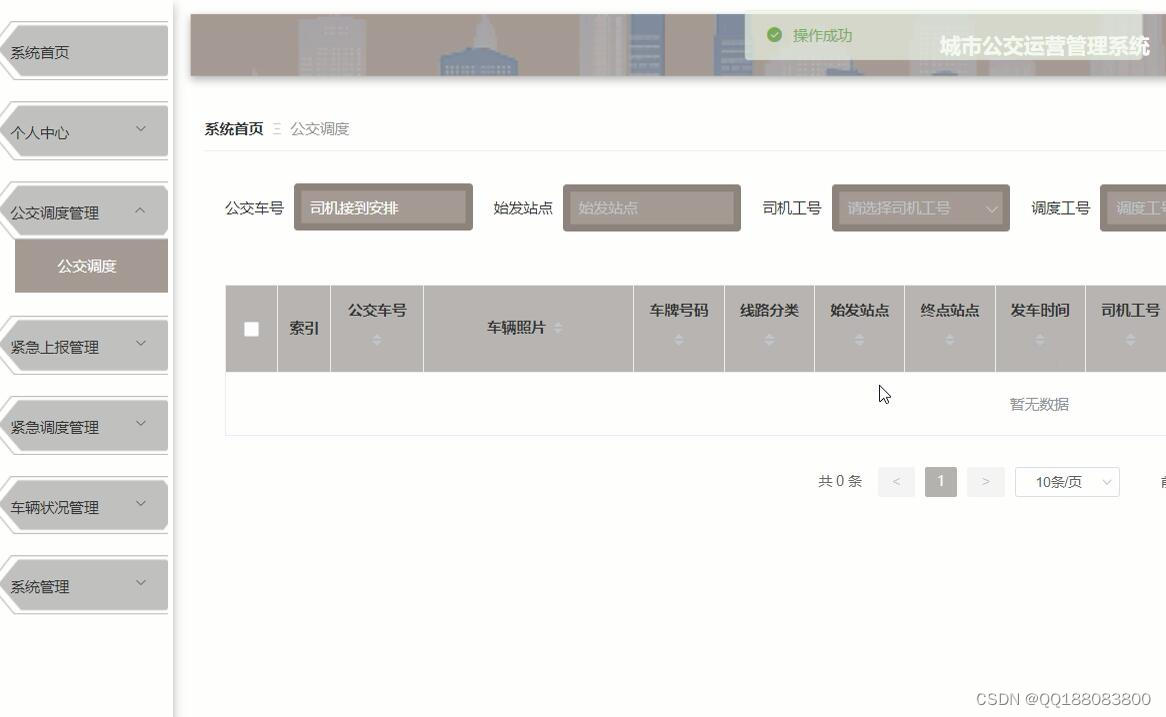 Vue Springboot Java城市公交车调度运营管理系统java公交调度 Csdn博客