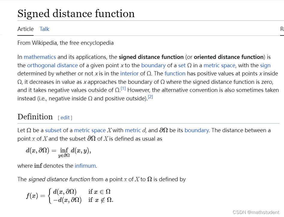 有向距离场，有向距离函数，Signed Distance Fields，Signed distance function，SDF_sign distance field-CSDN博客