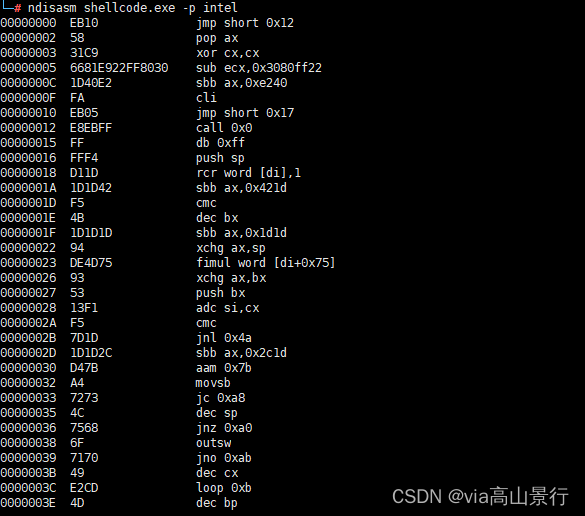 shellcode字节码和汇编的相互转换_shellcode在线转换-CSDN博客