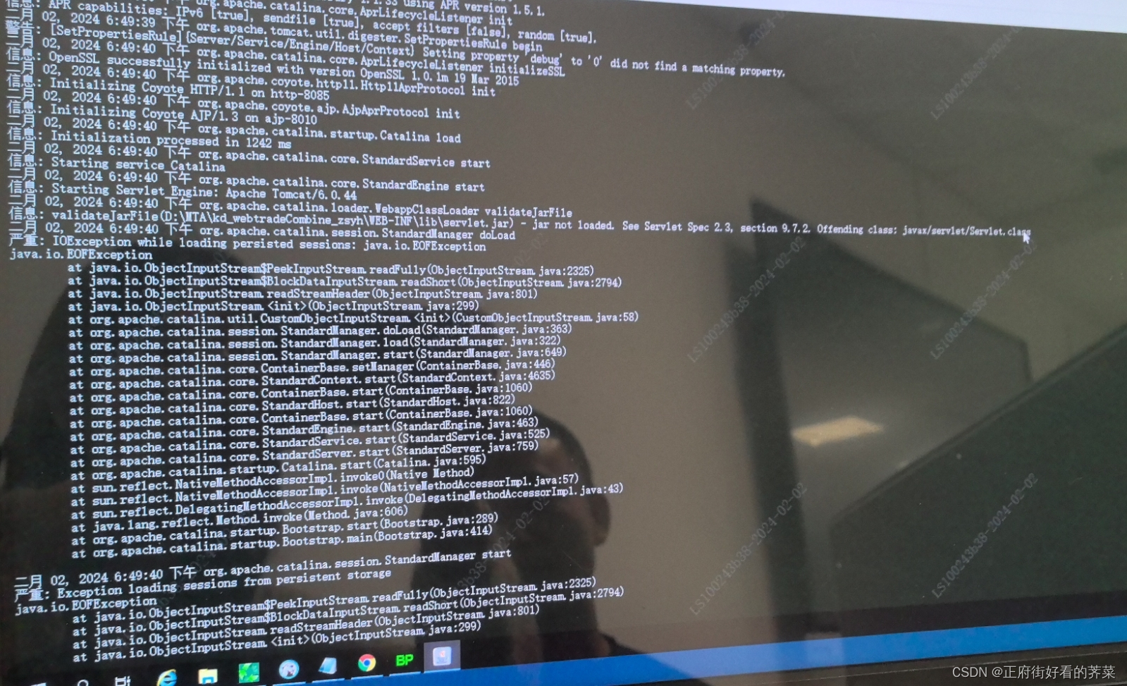 关于部署tomcat，报错问题。ioexception While 1oading Persisted Sessions Eofexception