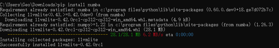 win10 下python pip 安装 numba（llvmlite)和torch_failed to build llvmlite error: could not build wh-CSDN博客